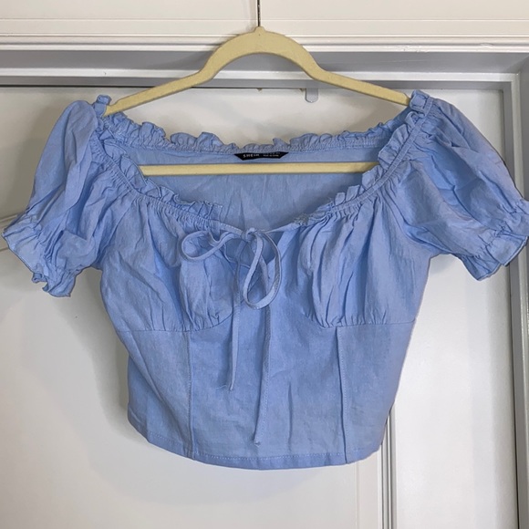 SHEIN | Tops | Ruched Trim Bardot Top | Poshmark